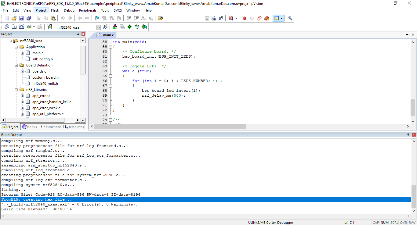 nRF52840 Build and Flash ToolChain Setup - Arnab Kumar Das